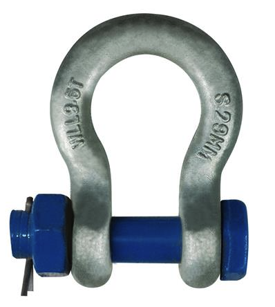 Austlift Safety Bow Shackle Grade 'S' Galvanised